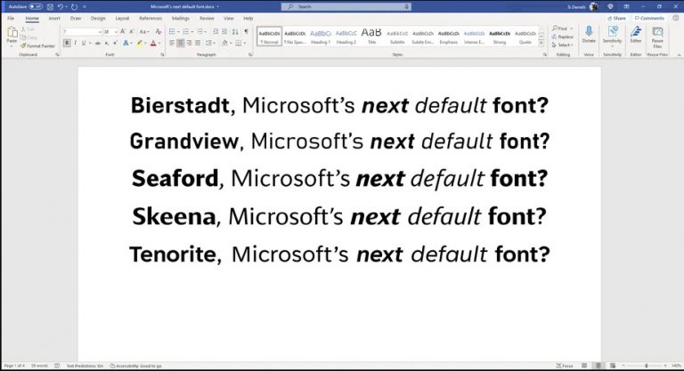 Microsoft schimba fontul standard Calibri din Office si ne cere sa ...