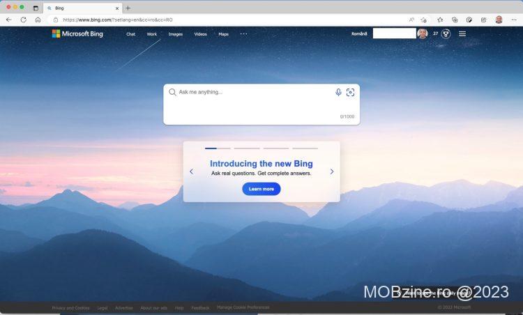 Microsoft a prezentat noul Edge si Bing ce folosesc AI-ul ChatGPT