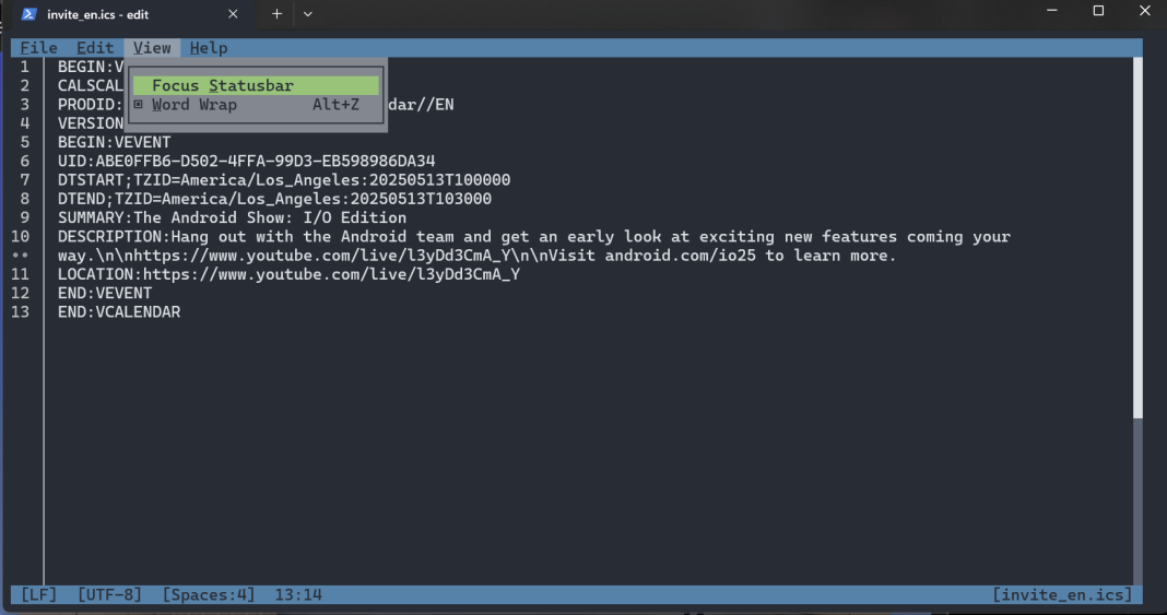 Windows Edit, un editor MS-DOS pentru Windows 11