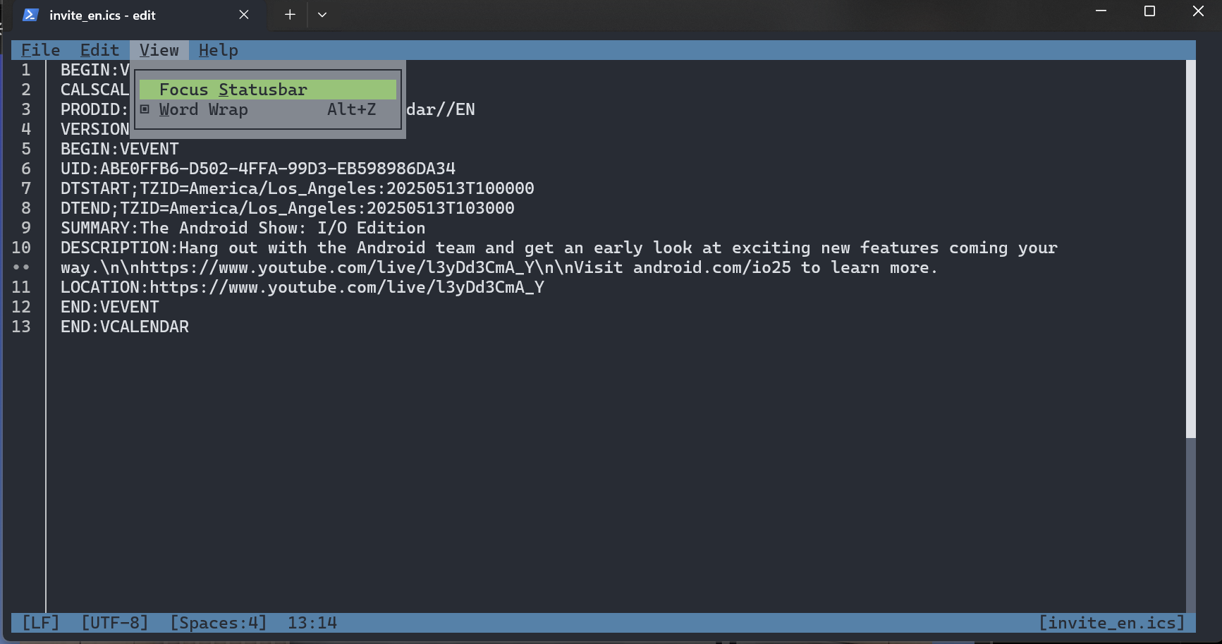 Windows Edit, un editor MS-DOS pentru Windows 11